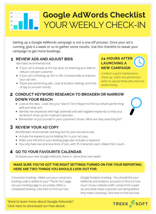 Download Your Checklist | Weekly Google AdWords checklist