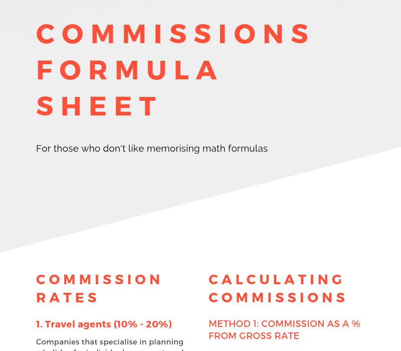 Commissions Formula Sheet