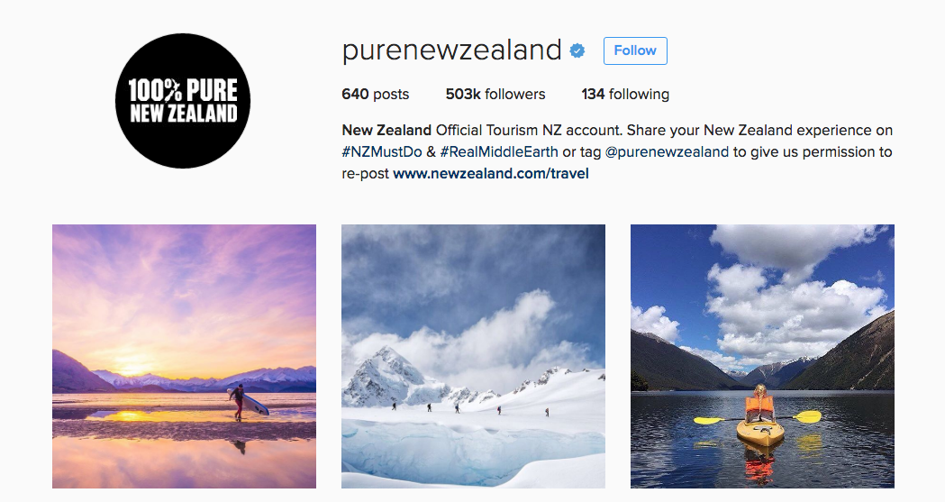 The tourism boards with the best Instagram presence in the world
